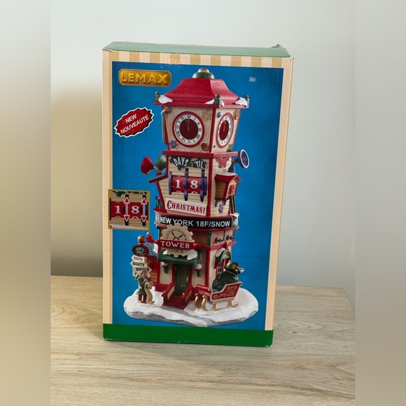Lemax | Holiday | Lemax Countdown Clock Tower With Gold And Green ...